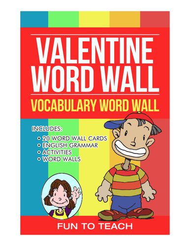 Valentine Verbs Vocabulary Word Wall | Teaching Resources