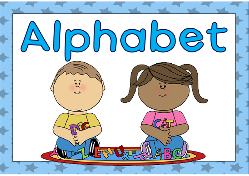 ALPHABET FLASHCARDS POSTERS WORKSHEETS LETTERS ABC BOYS BLUE ENGLISH ...