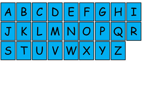ALPHABET FLASHCARDS POSTERS WORKSHEETS LETTERS ABC BOYS BLUE ENGLISH ...