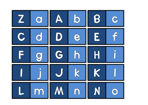 ALPHABET FLASHCARDS POSTERS WORKSHEETS LETTERS ABC BOYS BLUE ENGLISH ...