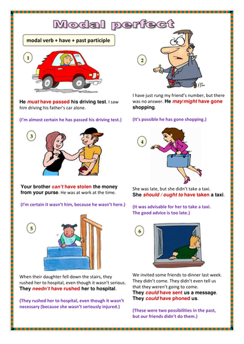 Modal verbs, modal perfect. | Teaching Resources