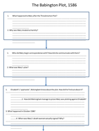 9-1 GCSE AQA Elizabethan England Plots Against Elizabeth | Teaching ...