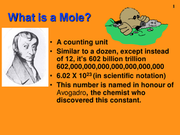The mole - Avogadro's constant | Teaching Resources