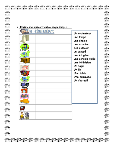 Dans ma chambre | Teaching Resources