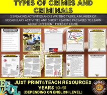 CRIME (ESL): Speaking, Reading and Writing Practice | Teaching Resources