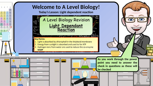 ALevel Biology Light Dependent Reaction of Photosynthesis Lesson ...