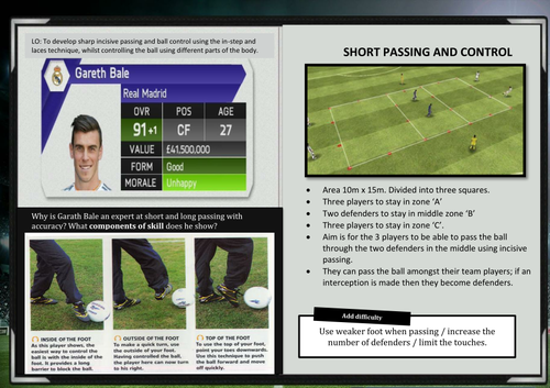 Football Skill Cards and AfL - FIFA 16 Background | Teaching Resources