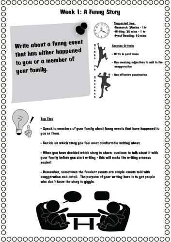 English Literacy Homework - 13 Weeks - for years 5 - 6 | Teaching Resources