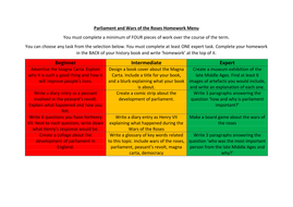 KS3 Homework Menus | Teaching Resources