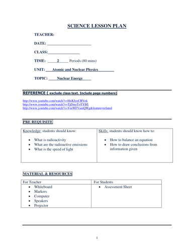 Nuclear Energy | Teaching Resources