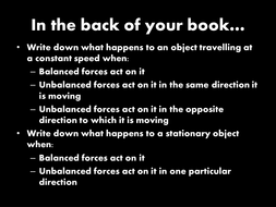 AQA KS3 Physics [Forces]: L8 Contact and Non-Contact Forces | Teaching ...