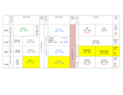 Example Year 2 Timetable | Teaching Resources