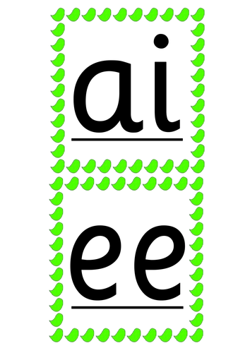 Phonics - Letters and Sounds, Phase 3 Vowel Graphemes ai, ee, igh, oa ...