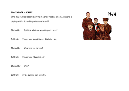 WORLD WAR ONE - drama | Teaching Resources