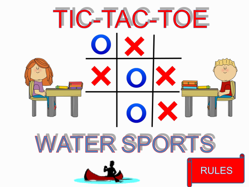 Water Sports Tic-tac-toe | Teaching Resources