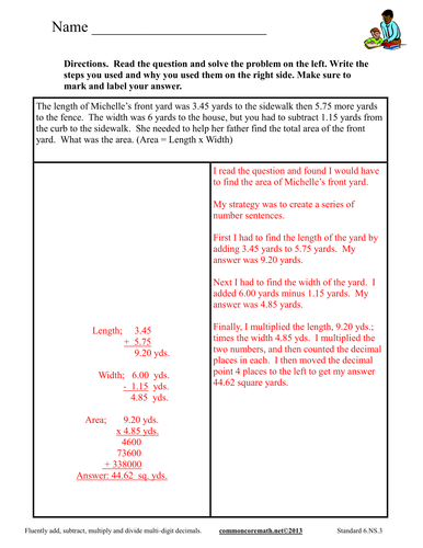 Add, Subtract, Multiply, Divide Decimals - 6.NS.3 | Teaching Resources