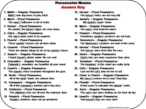 Possessive Nouns Task Cards | Teaching Resources