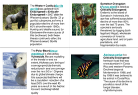 Extinction and conservation lesson | Teaching Resources