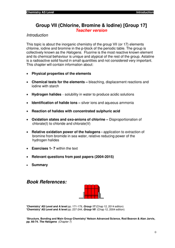 Group VII (AS) | Teaching Resources