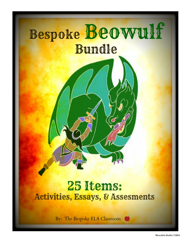 Beowulf MEGA LESSON PLAN BUNDLE-- 25 Lessons & 108 Pages for Success ...