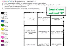 Colouring by Trigonometry - SohCahToa Giraffe, Collaborative Mosaic (28 ...