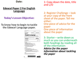 Edexcel Language Paper 2 New Specification - Preparing Pupils for the ...