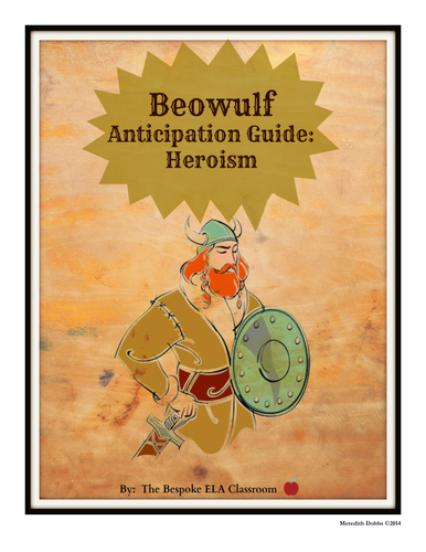 BEOWULF Anticipation Guide on Heroism | Teaching Resources