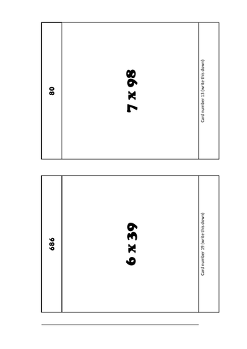 Loop Cards- Multiplication | Teaching Resources