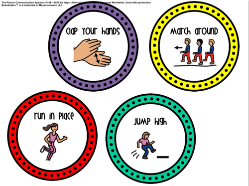 Move it or Lose it! {Visual Movement Cues} | Teaching Resources