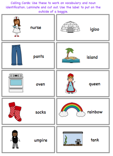 Noun Bingo | Teaching Resources
