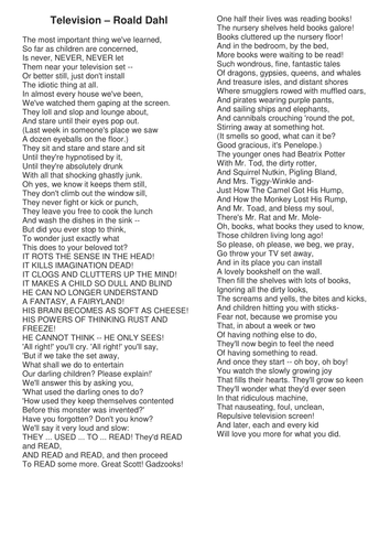 Unseen Poetry - Teaching with Jenga - Roald Dahl Television - Full resource for teaching by ...