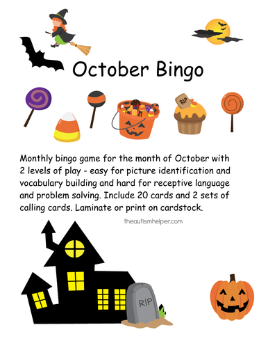 October Bingo Game! | Teaching Resources