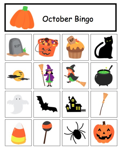 October Bingo Game! | Teaching Resources