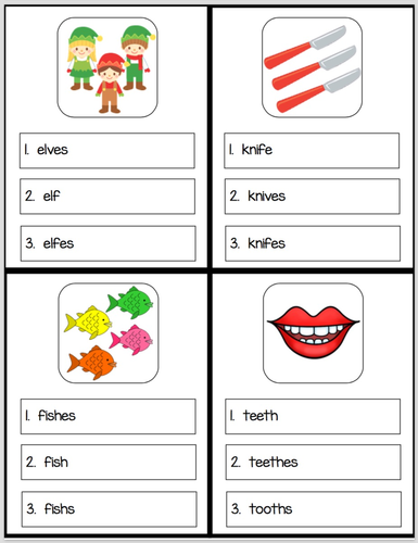 Plural Grammar Boards | Teaching Resources