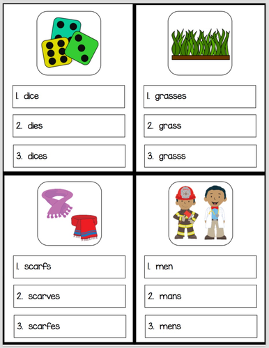 Plural Grammar Boards | Teaching Resources