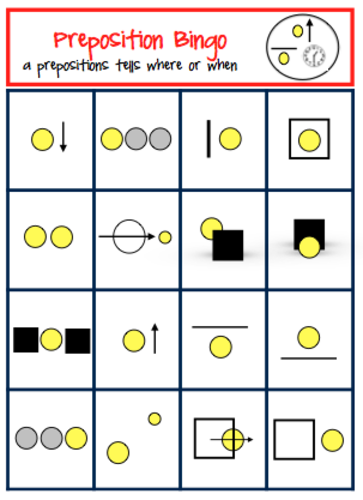 Preposition Bingo | Teaching Resources