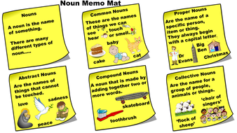 Nouns Memo Mat | Teaching Resources