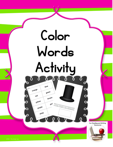 Color Words Matching Activity | Teaching Resources