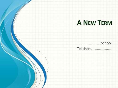 "A New Term" - Introductions and Expectations - KS2 - KS3 - KS4 - KS5 ...