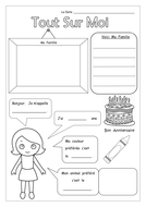 FRENCH - All about me - Tout Sur Moi et Je Me Présente - Worksheets ...