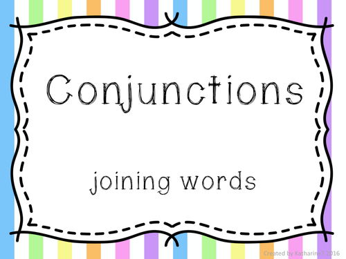 Conjunctions display poster by Katharine7 - Teaching Resources - TES