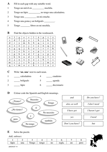 En mi mochila, Mira express 1, Module 1, pp. 14 - 15 by wylamuk - UK ...