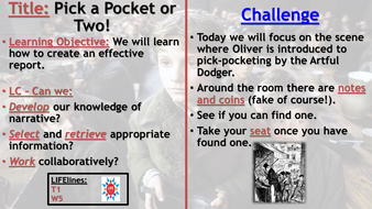 Oliver Twist Pickpocketing Scene | Teaching Resources
