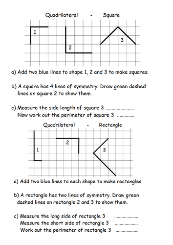 2D Shapes, Triangles and Quadrilaterals - Activities, lessons and ...