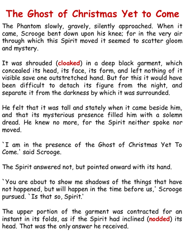 A Christmas Carol - The Ghost of Christmas Yet to Come | Teaching Resources