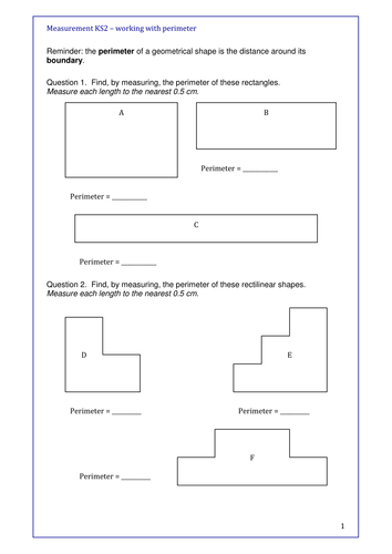 Area and Perimeter - everything for KS 2 or KS 3 revision | Teaching ...