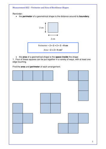 Area and Perimeter - everything for KS 2 or KS 3 revision | Teaching ...