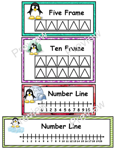 Penguin Theme Labels and More Classroom Decor | Teaching Resources