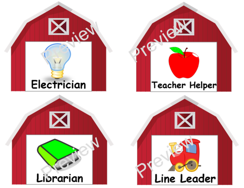 Farm Theme Classroom Jobs | Teaching Resources