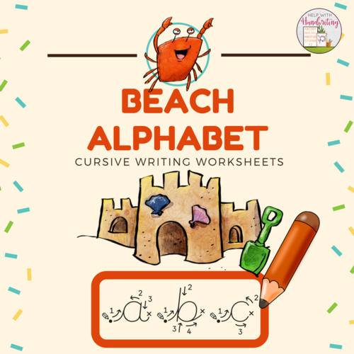 Cursive handwriting - Beach themed, alphabet worksheets | Teaching ...